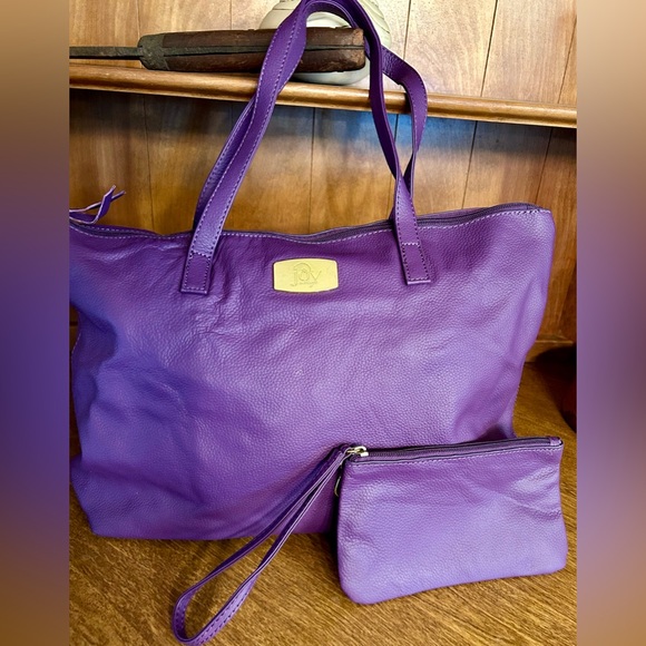 Joy Mangano | Bags | Joy Magano Leather Tote | Poshmark